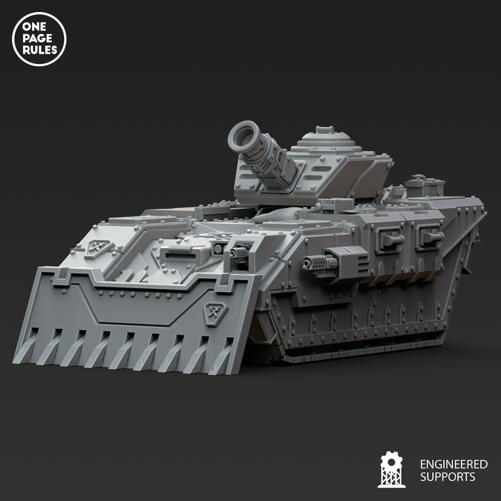 3D Printable Battle Tank - Human Defense Force by One Page Rules