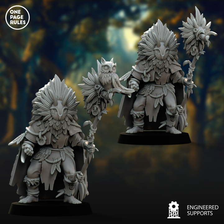 3D Printable Grove Champion (Spell Weaver) - Wood Elves by One Page Rules