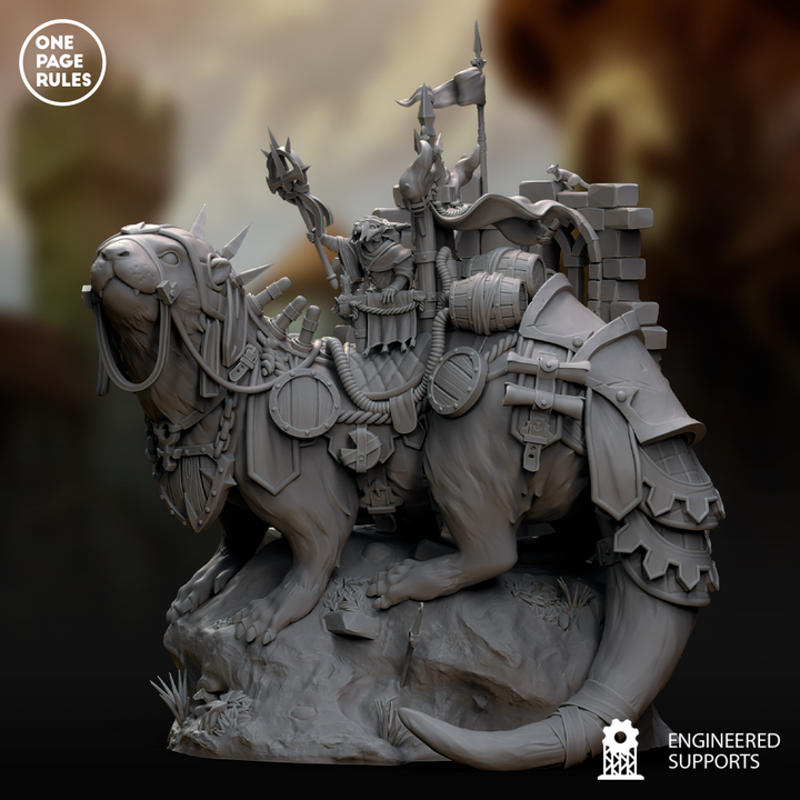 3D Printable Giant Blessed Beast (Otter) - Ratmen by One Page Rules