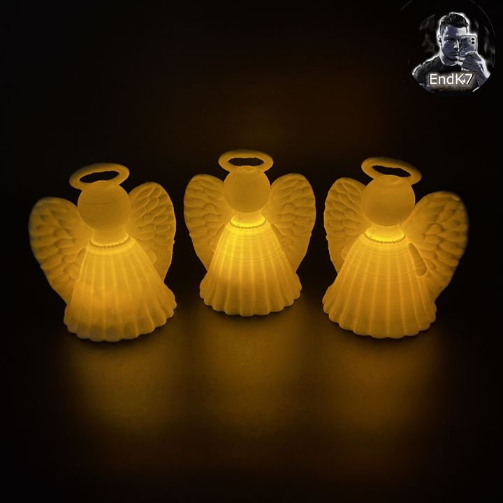 3D Printable Angel Tea Light - Christmas by EndK7