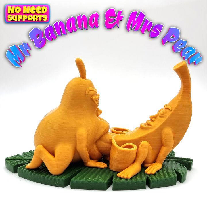 3D Printable Mr Banana & Mrs Pear by iradj3d