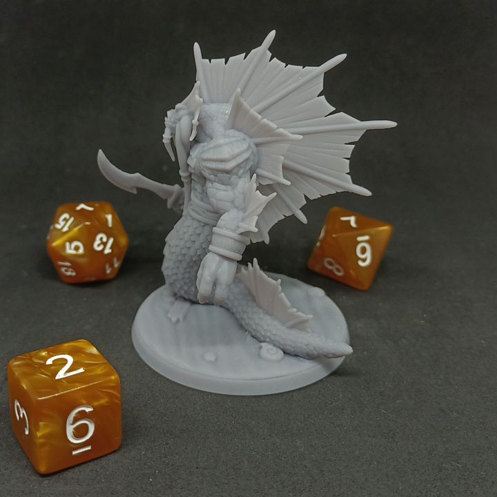 3D Printable WP - Under The Sea - Naga Myrmidon A by Imagine Minis