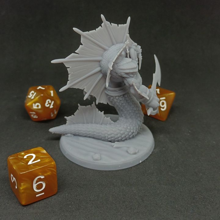 3D Printable WP - Under The Sea - Naga Myrmidon A by Imagine Minis