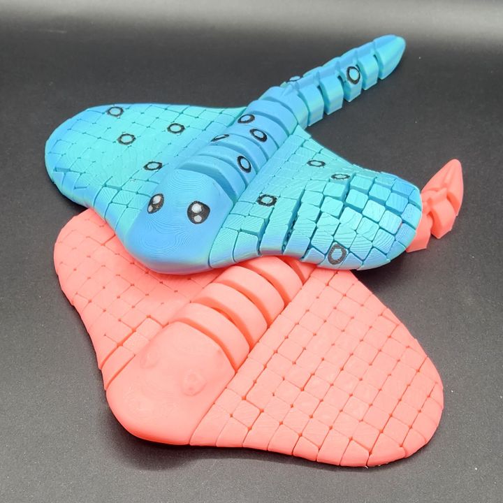 3D Printable Cute Flexi Stingray by Fillifuu
