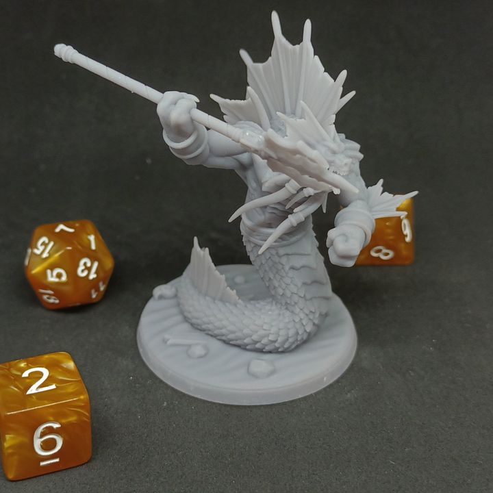 3D Printable Under The Sea - Naga Myrmidon B by Imagine Minis