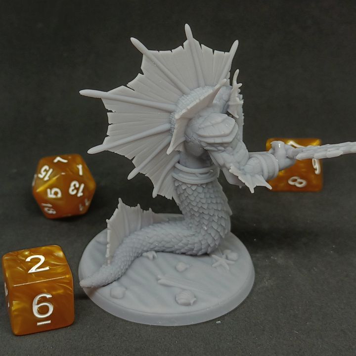 3D Printable Under The Sea - Naga Myrmidon C by Imagine Minis