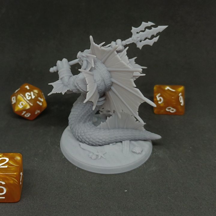 3D Printable Under The Sea - Naga Myrmidon D by Imagine Minis