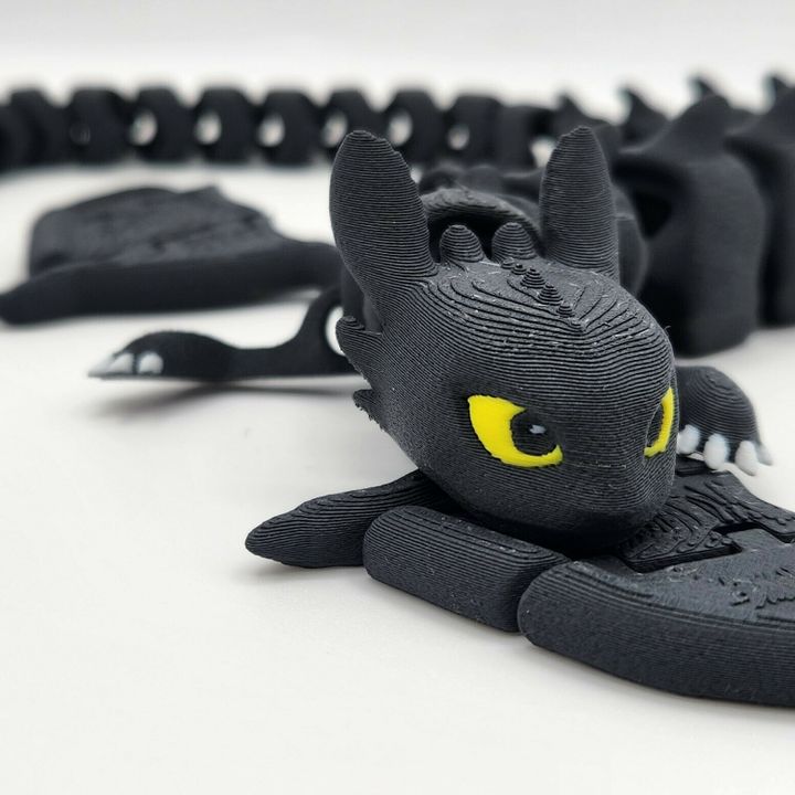 3D Printable Flexi Toothless & Light Fury by Fillifuu