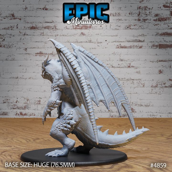 3D Printable Bipedal Dragon Set / Legendary Fire Drake / Volcano ...