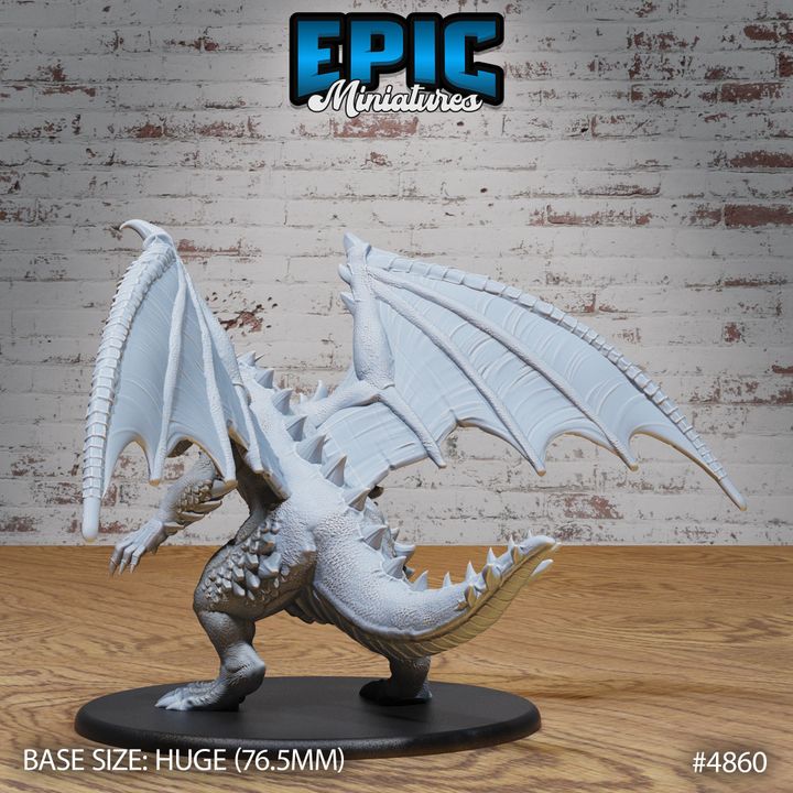 3D Printable Bipedal Dragon Set / Legendary Fire Drake / Volcano ...