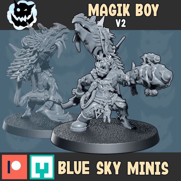 3D Printable Magic Boy v2 by Blue Sky Minis