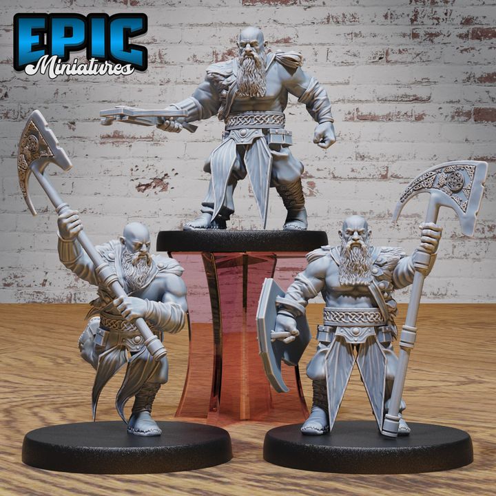 3D Printable Dwarf Raider Set / Dwarfen Bandit Warrior / Mysterious ...