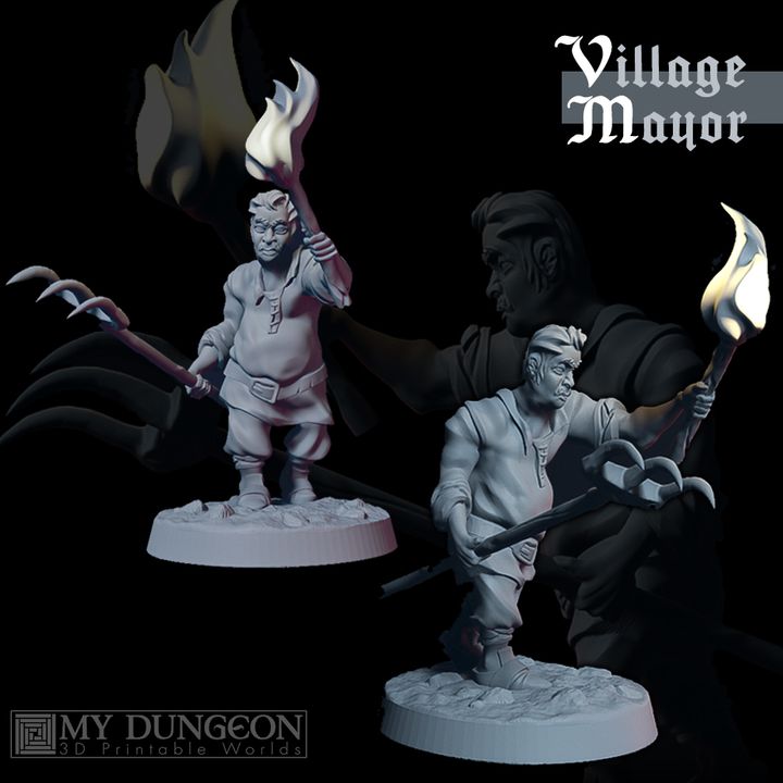 3D Printable 15 Models SET NPCs 28mm by My Dungeon