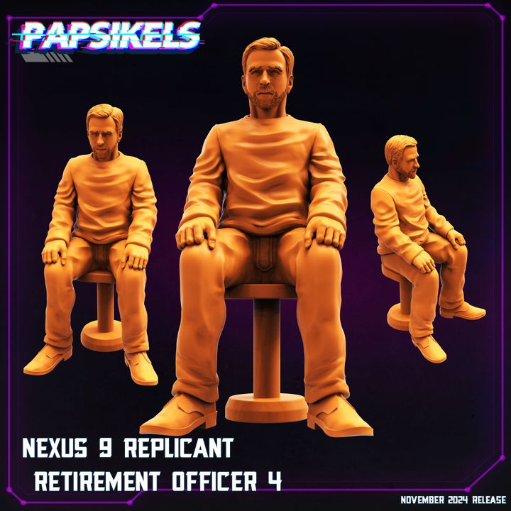 3D Printable NEXUS 9 REPLICANT RETIREMENT OFFICER by PAPSIKELS MINIATURES