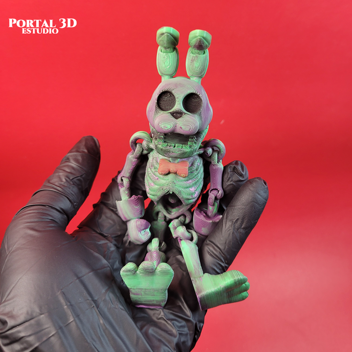 3D Printable bonnie skeleton / PRINT-IN-PLACE WITHOUT SUPPORT by Portal ...