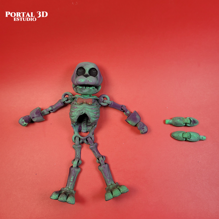 3D Printable bonnie skeleton / PRINT-IN-PLACE WITHOUT SUPPORT by Portal ...