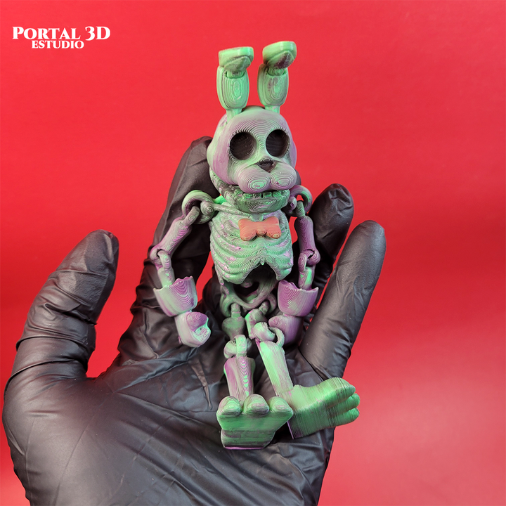 3D Printable bonnie skeleton / PRINT-IN-PLACE WITHOUT SUPPORT by Portal ...