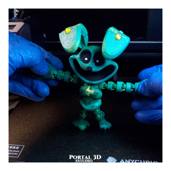 3D Printable SMILING HOPPY MONSTER // PRINT-IN-PLACE WITHOUT SUPPORT by ...