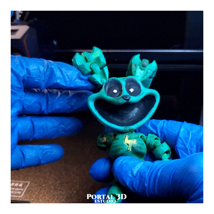 3D Printable SMILING HOPPY MONSTER // PRINT-IN-PLACE WITHOUT SUPPORT by ...
