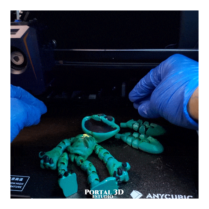 3D Printable SMILING HOPPY MONSTER // PRINT-IN-PLACE WITHOUT SUPPORT by ...