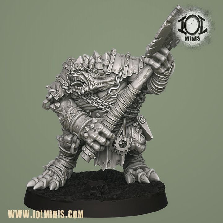 3D Printable Crusty Lizard Mutant #4 by Imitation of Life Miniatures