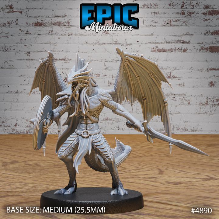 3D Printable Draconic Demon Bronze Set / Winged Fire Lord / Dragonborn ...