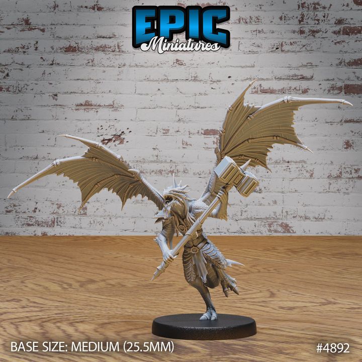 3D Printable Draconic Demon Bronze Set / Winged Fire Lord / Dragonborn ...