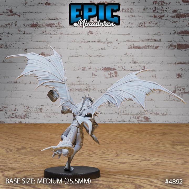 3D Printable Draconic Demon Bronze Set / Winged Fire Lord / Dragonborn ...