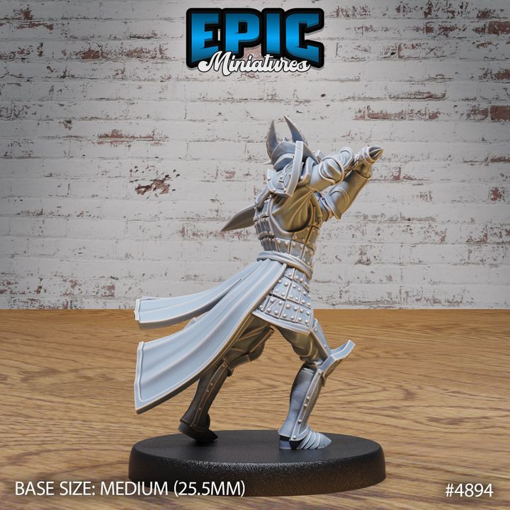 3D Printable Platinum Paladin Stance / Human Knight / Armored Warrior ...