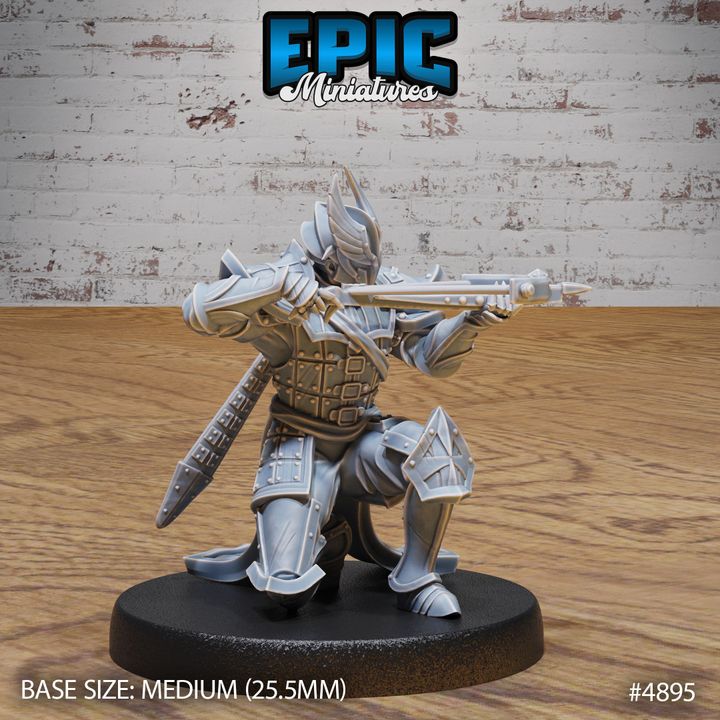 3D Printable Platinum Paladin Crossbow / Human Knight / Armored Warrior ...