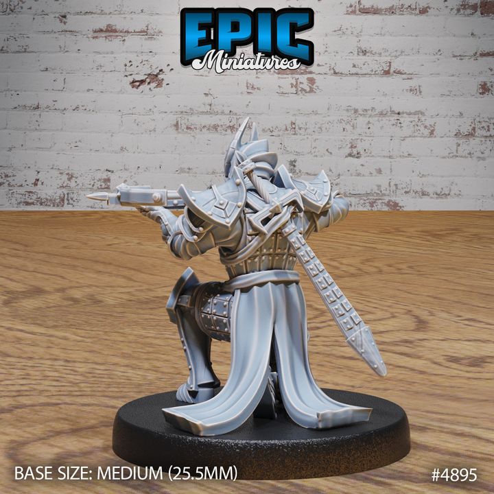 3D Printable Platinum Paladin Crossbow / Human Knight / Armored Warrior ...