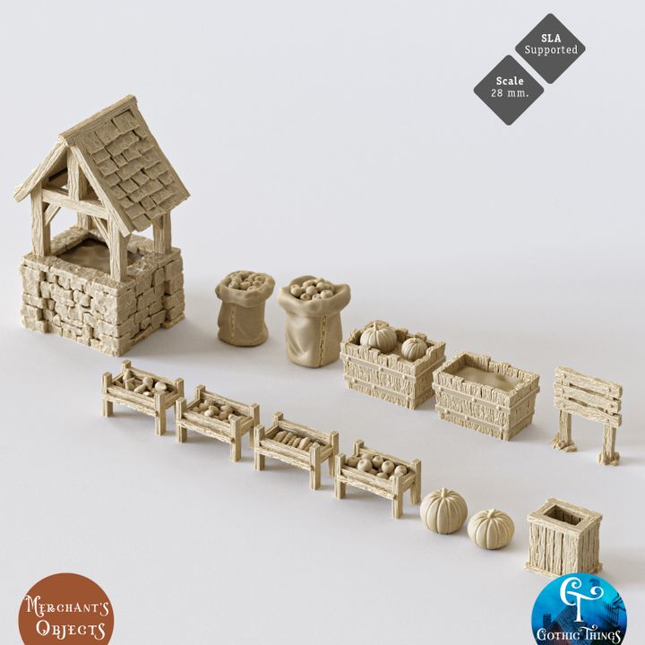 3D Printable Merchant's House objects by Gothic Things