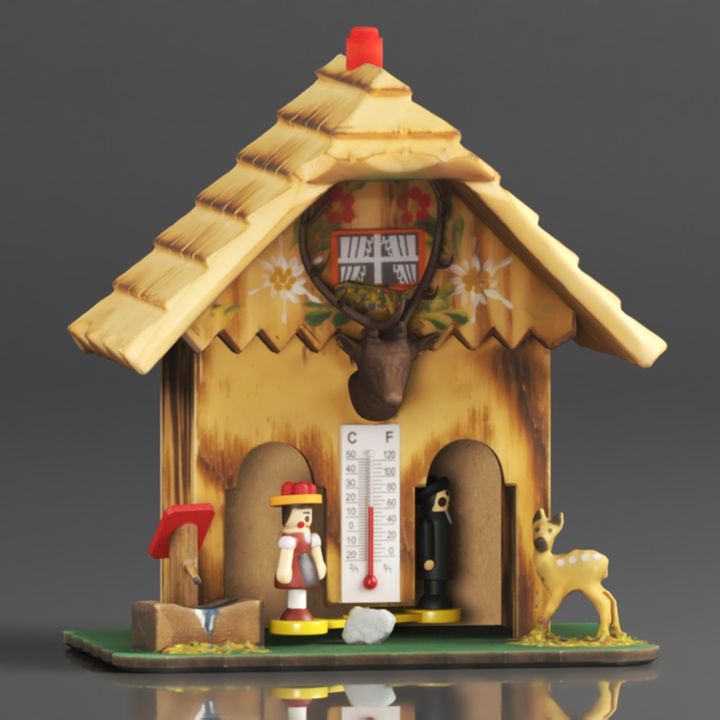 3D Printable German Black Forest weather house by Nguyen Bin