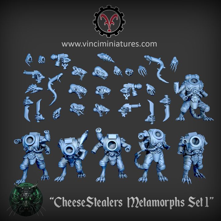 3D Printable METAMORPHS SET 1 by vinciminiatures