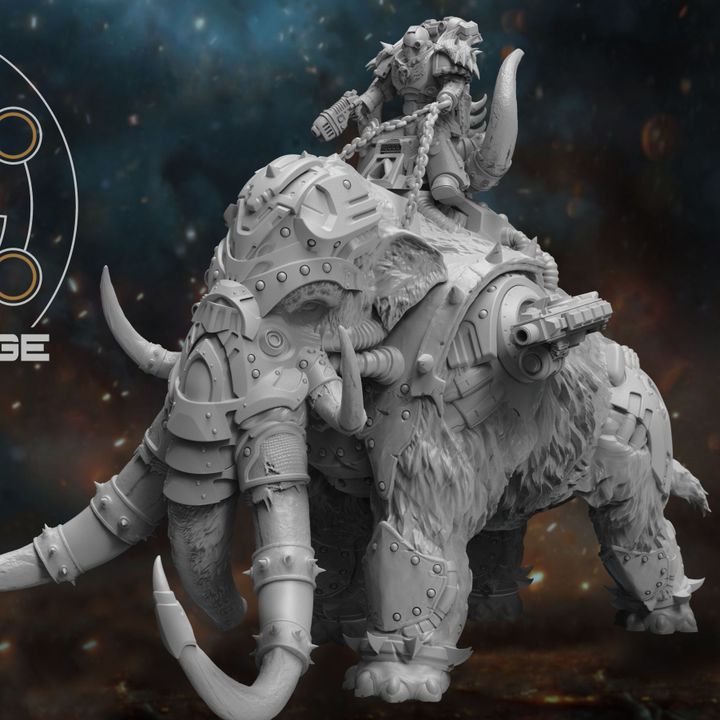 3D Printable Cybernetic War Mammoth by Atlan Forge