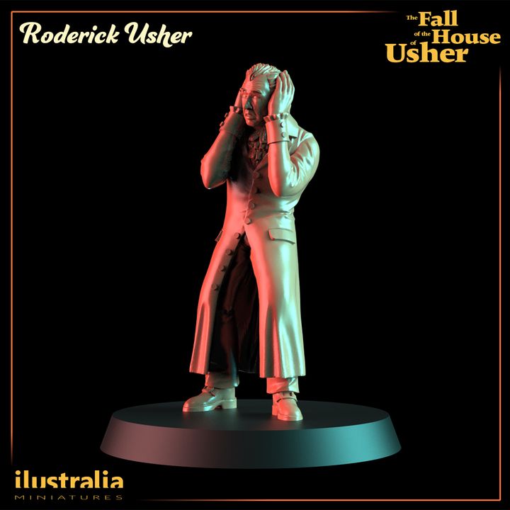 3D Printable Roderick Usher by ilustralia miniatures