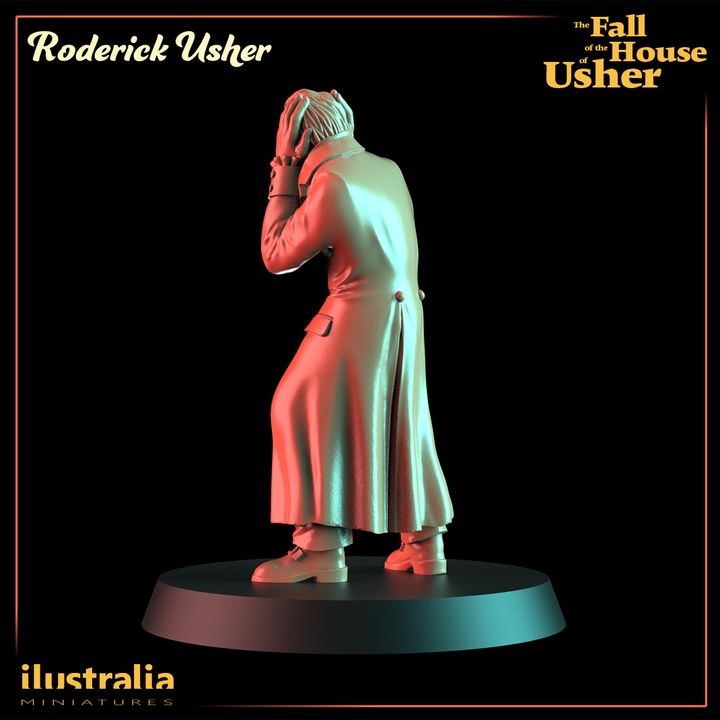3D Printable Roderick Usher by ilustralia miniatures
