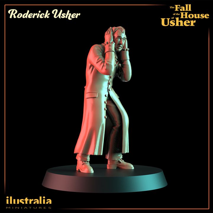 3D Printable Roderick Usher by ilustralia miniatures