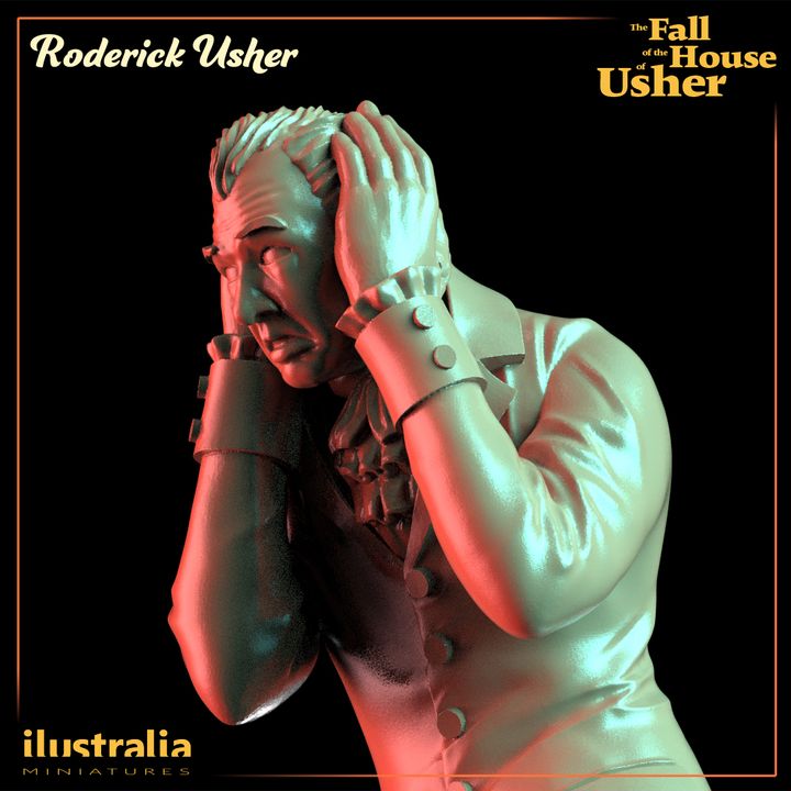 3D Printable Roderick Usher by ilustralia miniatures