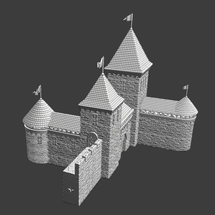 3D Printable Modular crusader castle model - Kings Gate by Northern ...