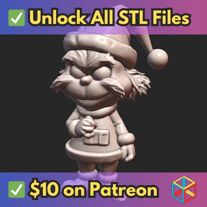 3D Printable Cartoon-Style Grumpy Elf in Santa Suit Collectible ...