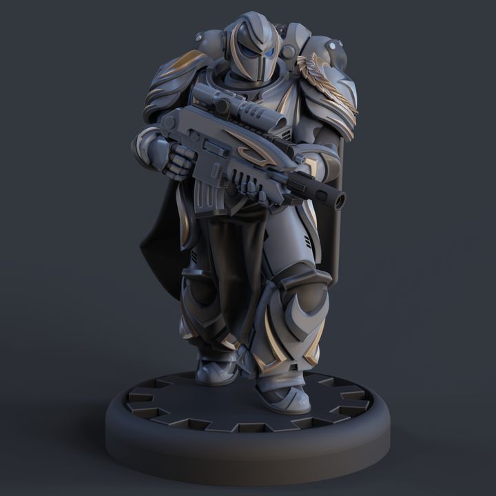 3D Printable Paladin Assault Squad (5 Modular Models) by Dungeons and ...