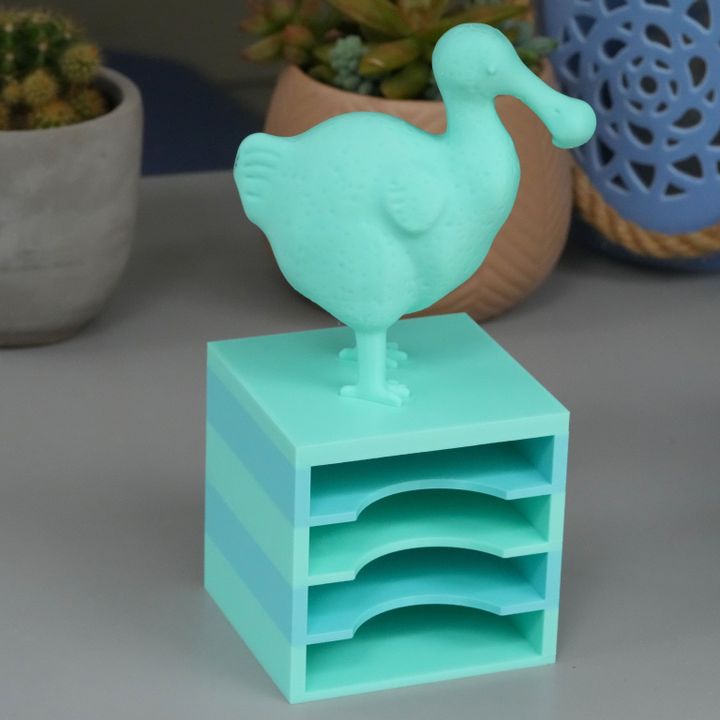 3D Printable Dodo Post-it dispenser by Philippe Barreaud