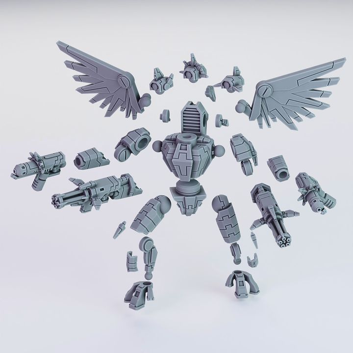 3D Printable Eradicator Angel Battlesuit XE7-9 | Greater Good by Markus ...