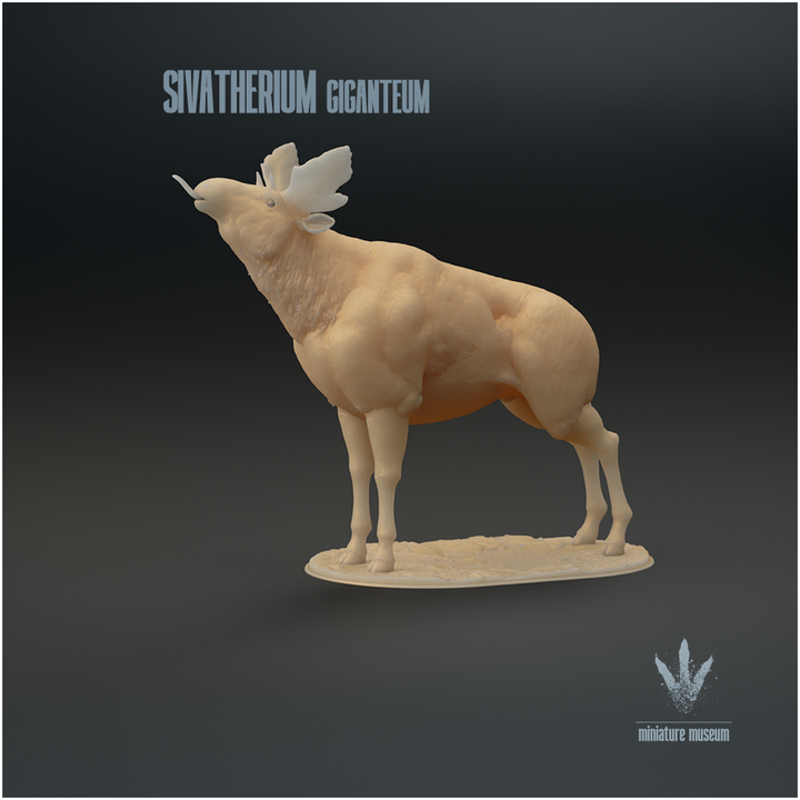 3D Printable Sivatherium giganteum : Feeding by Miniature Museum