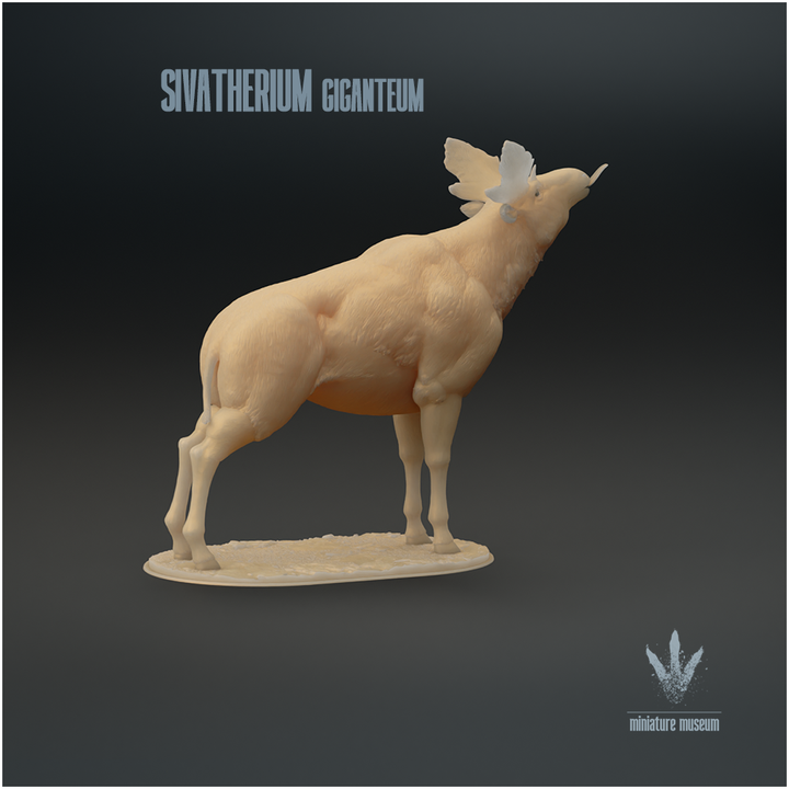 3D Printable Sivatherium giganteum : Feeding by Miniature Museum