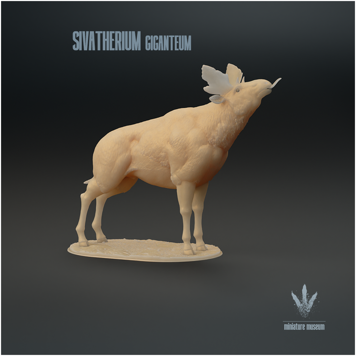 3D Printable Sivatherium giganteum : Feeding by Miniature Museum
