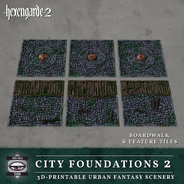 3D Printable City Foundations 2 by Tired World Studio
