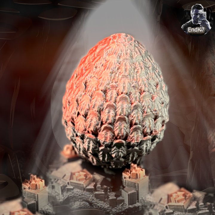 3D Printable Dragon Egg No. 1 by EndK7
