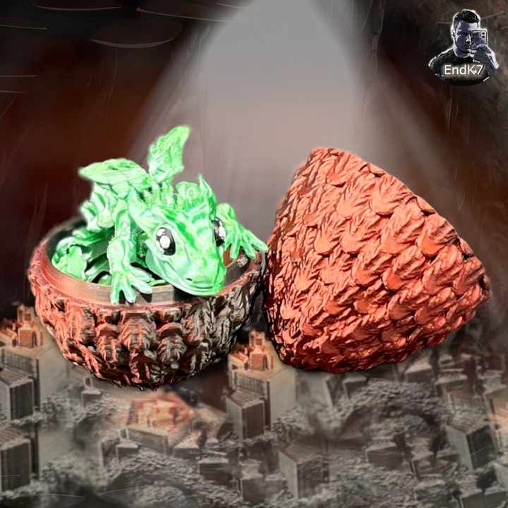 3D Printable Dragon Egg No. 1 by EndK7